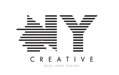 Creative colorful letters ny n y logo Royalty Free Vector