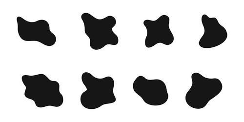 Irregular shapes icons set organic blobs water Vector Image