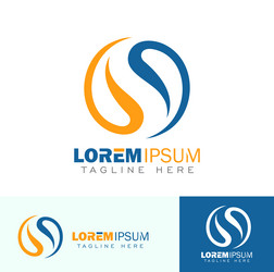 Swoosh template logo design Royalty Free Vector Image