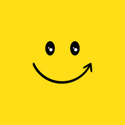 Happy face icon smile element yellow color Vector Image