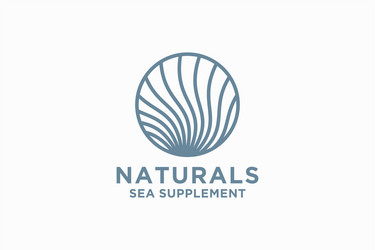 Luxury blue line logo design with simple and Vector Image