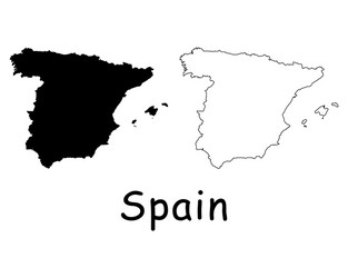 Spain map Royalty Free Vector Image - VectorStock