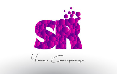 Golden letters sr s r logo with leading lines Vector Image