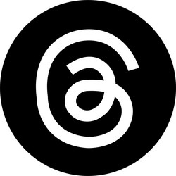 Threads mobile app icon and logo on white Vector Image