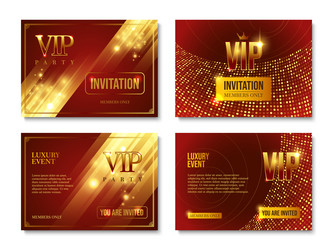 Vip invitation vertical poster Royalty Free Vector Image
