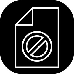 Prohibited documents performance business icon Vector Image