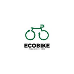 Eco bike logo template icon element Royalty Free Vector