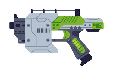 Fantastic weapon and raygun as destructive energy Vector Image