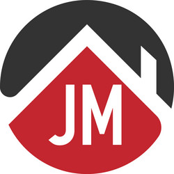 Initial letter jm building logo design template Vector Image