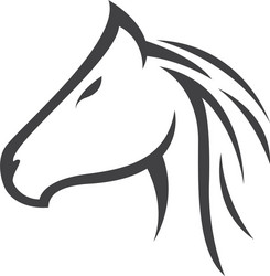 Continuous one line drawing horse head logo Vector Image