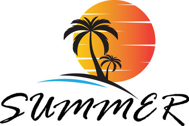 Summer logo symbol design template Royalty Free Vector Image