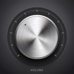 Modern volume knob button Royalty Free Vector Image