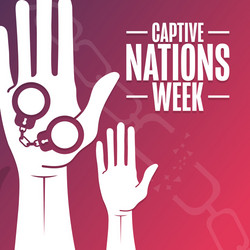 Captive nations week holiday concept template Vector Image