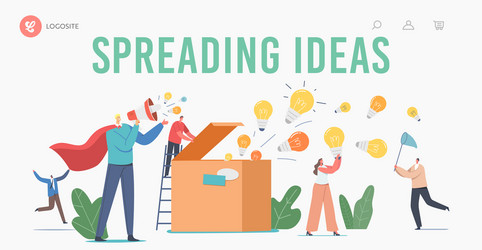 Characters spread knowledge ideas concept man Vector Image