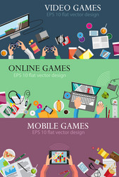 Play Computer Games Vector Images (over 64,000)