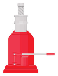 Red lifting jack on a white background Royalty Free Vector