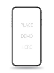 Frameless phone with thin borders and blank empty Vector Image