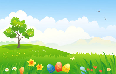 Spring pasture Royalty Free Vector Image - VectorStock