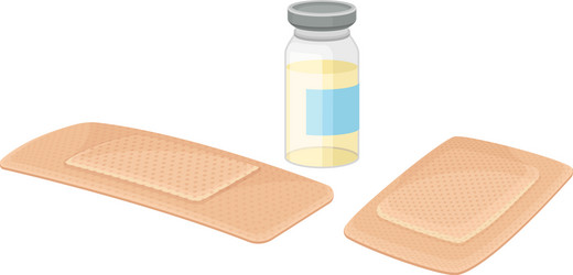 Package medical patch or adhesive plaster Vector Image