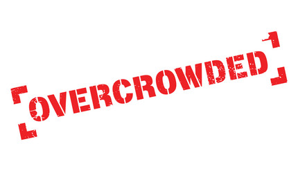 Overcrowded rubber stamp Royalty Free Vector Image