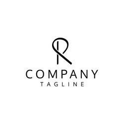 Modern letter r line logo design Royalty Free Vector Image