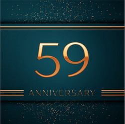 Fifty nine years anniversary celebration design Vector Image