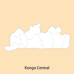 Kongo central province map Royalty Free Vector Image