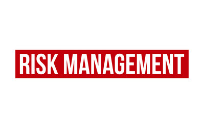 Red risk management rubber stamp seal Royalty Free Vector