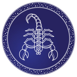 Scorpio zodiac sign astrology and horoscope Vector Image