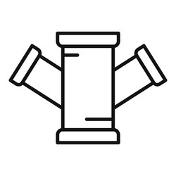 Pipe repair icon simple water pipeline Royalty Free Vector