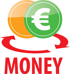 Money transfer logo exchange template Royalty Free Vector