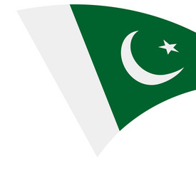 Corner ribbon flag of pakistan Royalty Free Vector Image