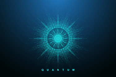 Quantum computing abstract concept Royalty Free Vector Image