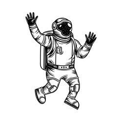 Astronaut spacesuit helmet outline Royalty Free Vector Image