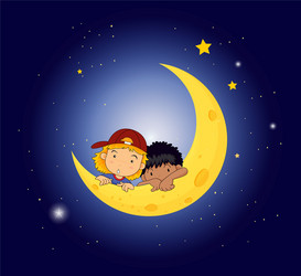 Moon Kids Vector Images (over 22,000)