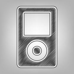 Music note sign pencil sketch imitation Royalty Free Vector