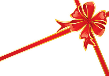 Elegant holiday background with red bow and place Vector Image