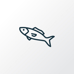 Fish icon line symbol premium quality isolated Vector Image