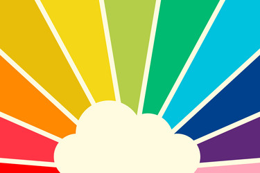 Flat design rainbow background Royalty Free Vector Image