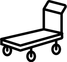 Two wheeled trolleys front view icon Royalty Free Vector