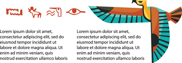 Egyptian falcon horus ra god symbol bird Vector Image