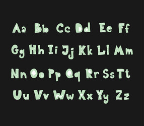 Doodle hand drawn style outline colorful letters Vector Image