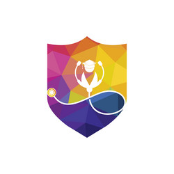 Medical school logo design Royalty Free Vector Image