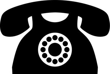 Rotary phone symbol of old fashioned Royalty Free Vector