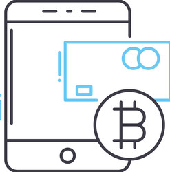 Cashless line icon outline symbol Royalty Free Vector Image