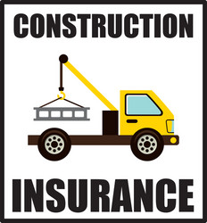 Construction insurance Royalty Free Vector Image