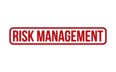 Red risk management rubber stamp seal Royalty Free Vector