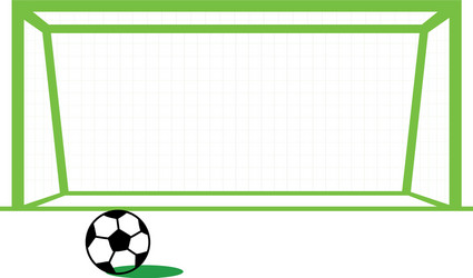 Soccer ball in front goal design Royalty Free Vector Image