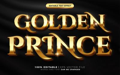 Luxury golden crown editable text effect logo Vector Image