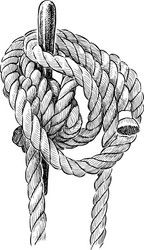 Drawing a rigging rope Royalty Free Vector Image